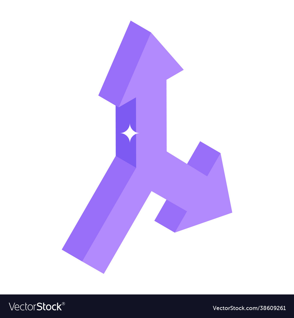 Intersection arrows Royalty Free Vector Image - VectorStock