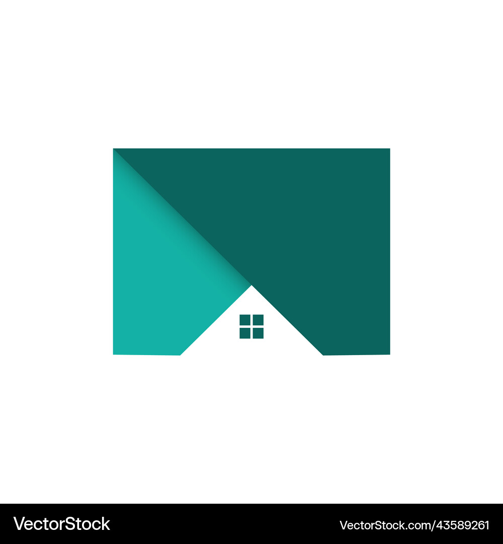 Letter m realty logo design template Royalty Free Vector