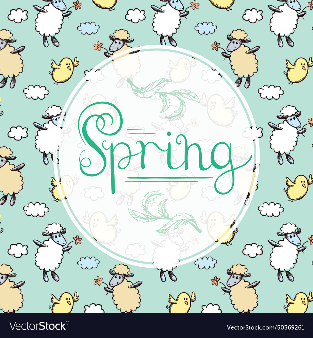 Spring background design Royalty Free Vector Image