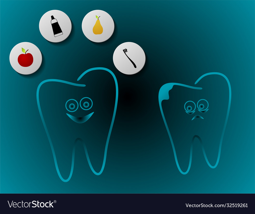 Whitening human tooth Royalty Free Vector Image