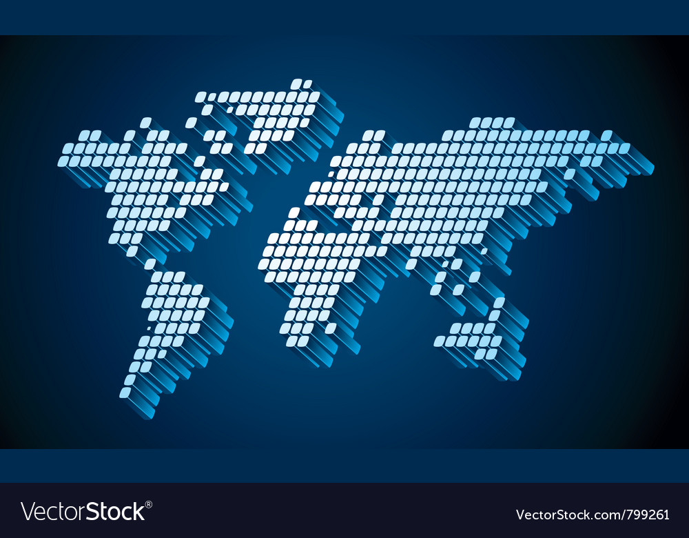 World map Royalty Free Vector Image - VectorStock