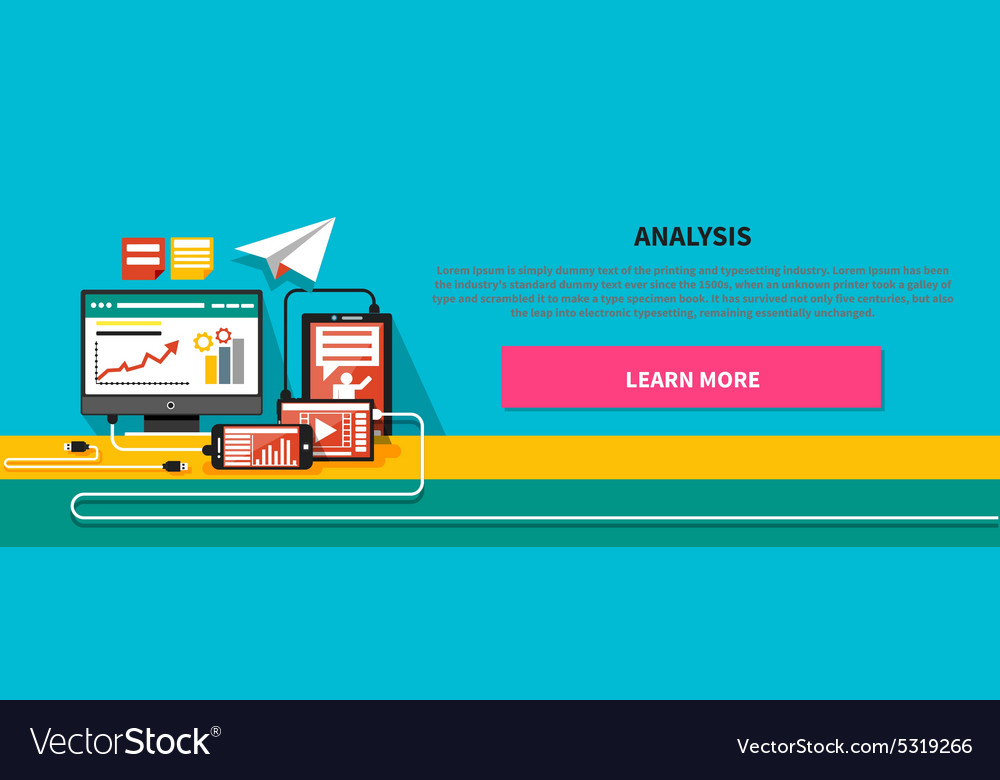Analysis concept Royalty Free Vector Image - VectorStock