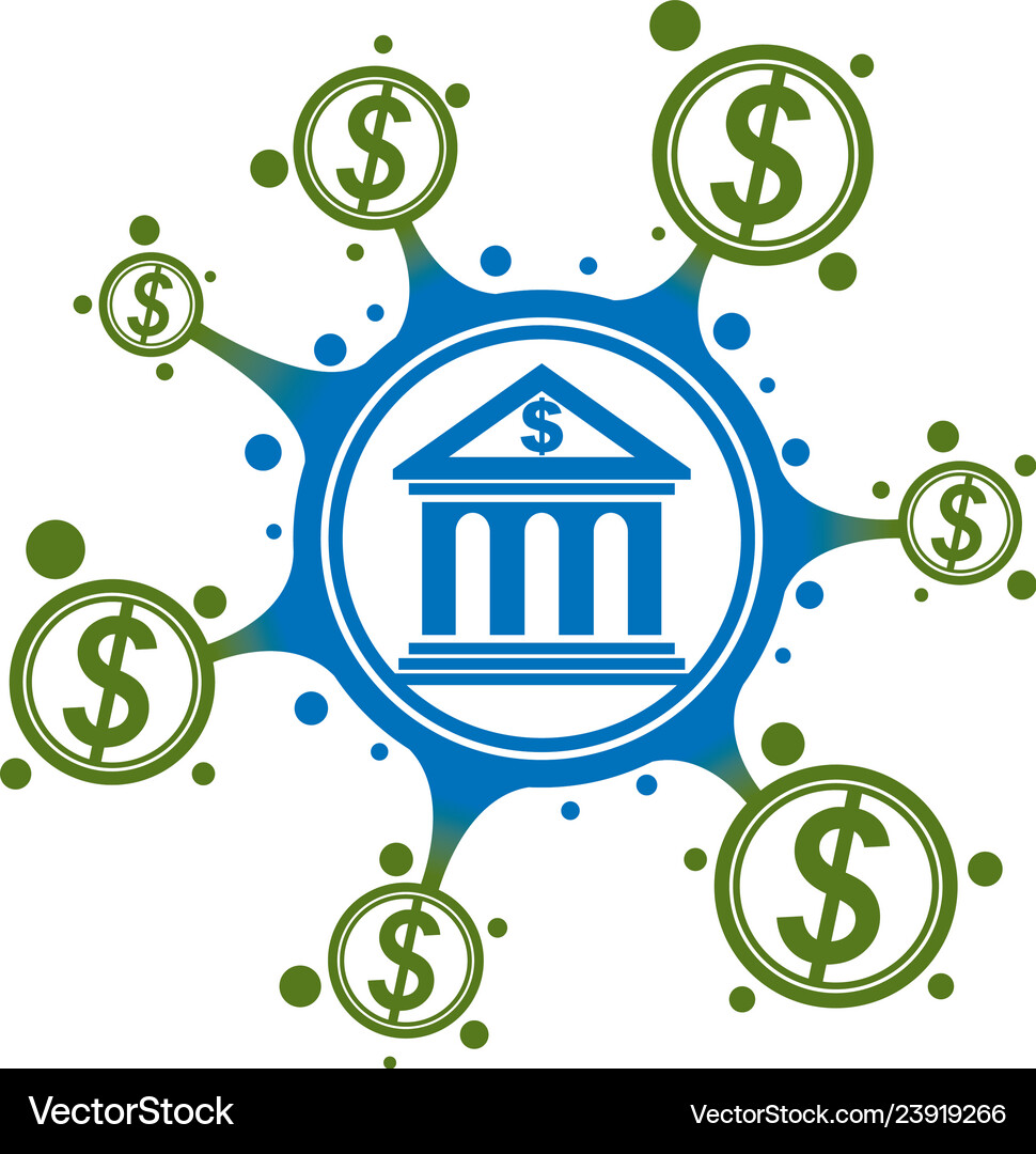 Banking conceptual logo unique symbol banking Vector Image