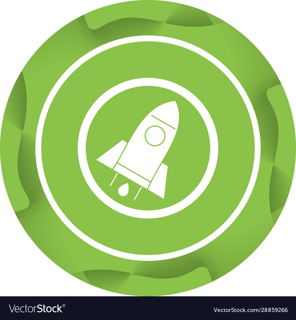 Beautiful rocket glyph icon Royalty Free Vector Image