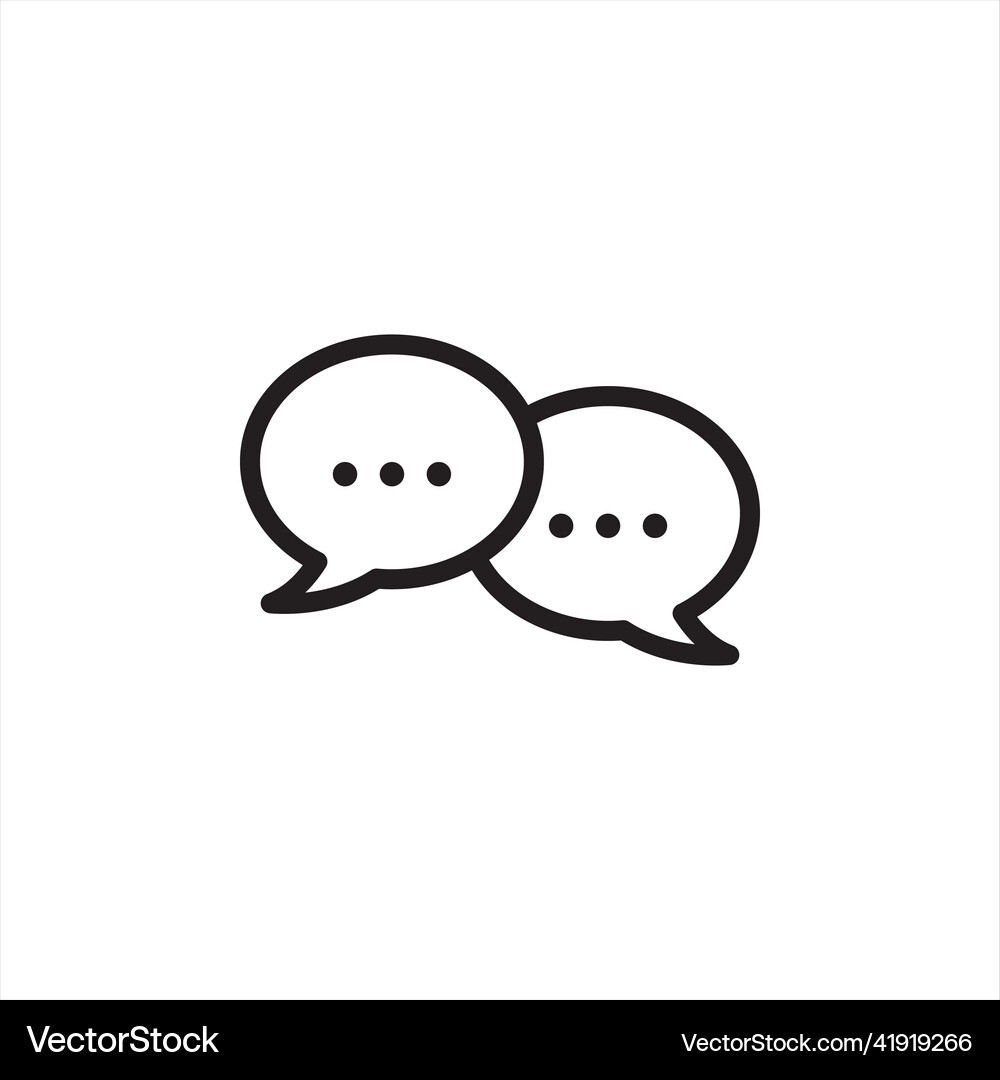 Chat logo icon sign symbol design Royalty Free Vector Image