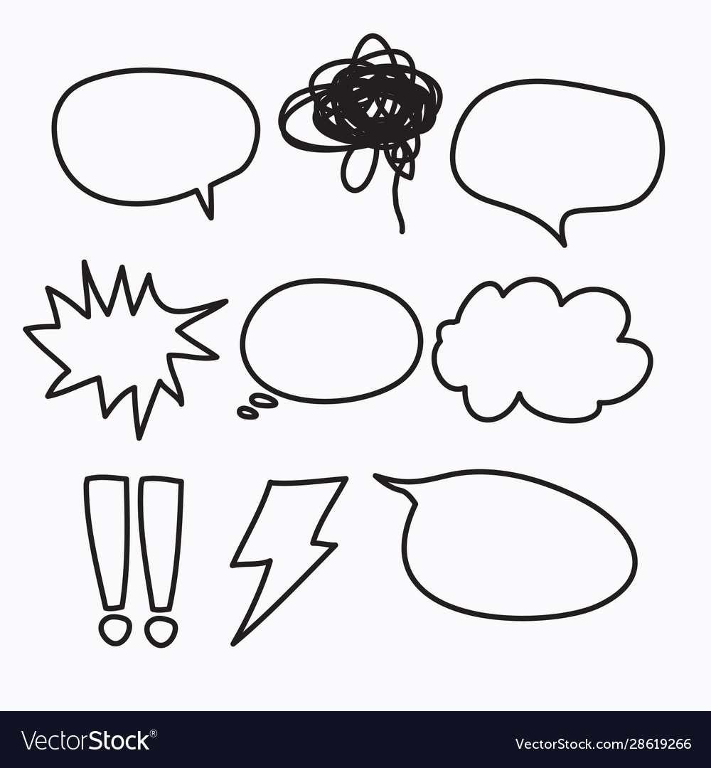 Comic bubbles speech effect Royalty Free Vector Image