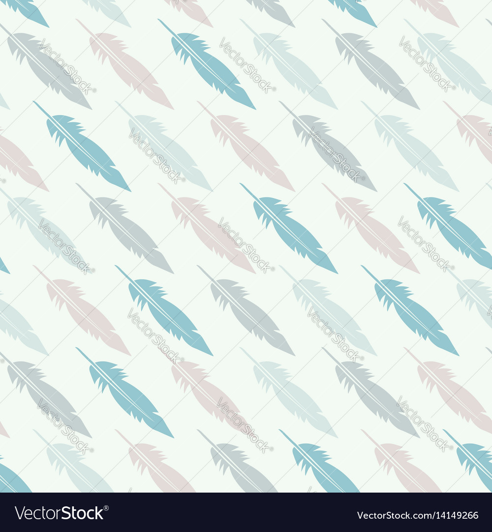 Feathers seamless pattern Royalty Free Vector Image