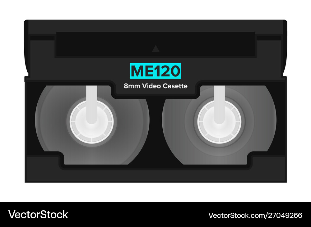 Hi8 video cassette Royalty Free Vector Image - VectorStock