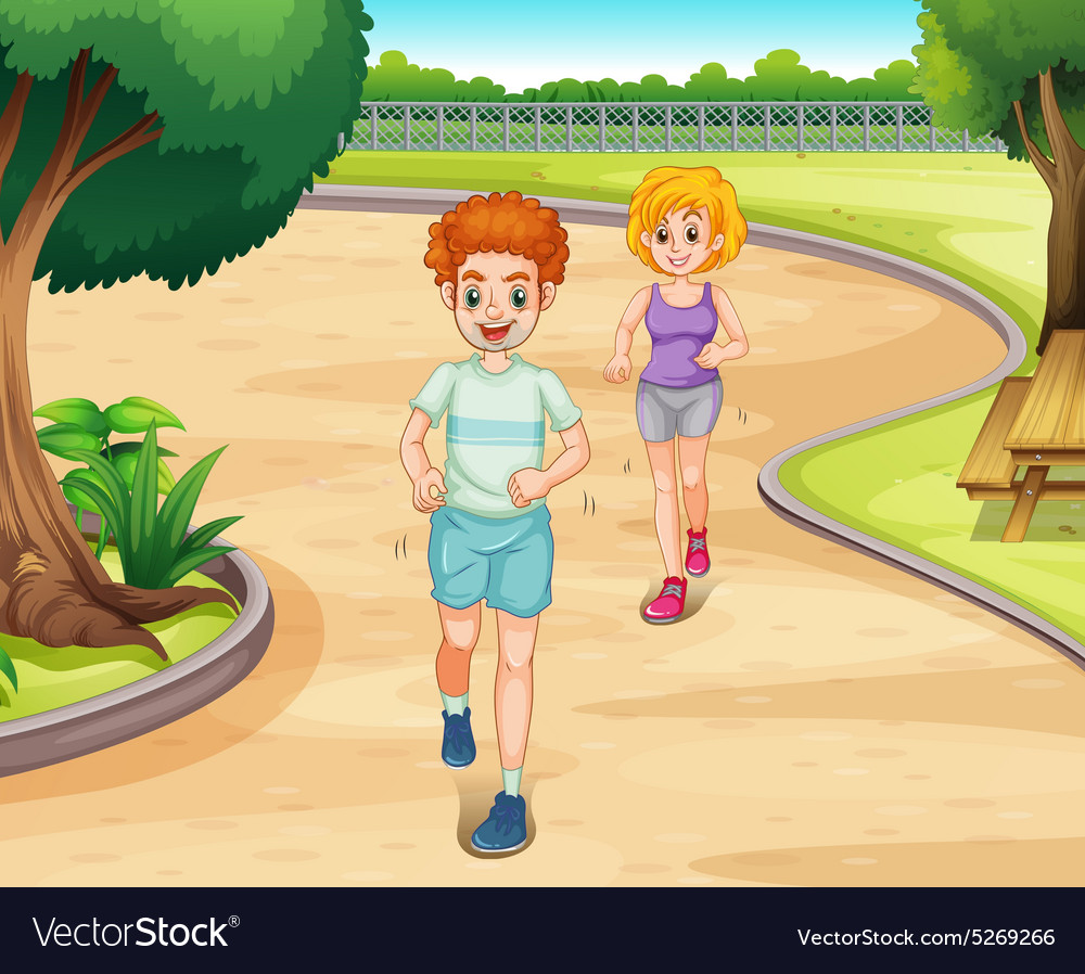 Jogging Royalty Free Vector Image - VectorStock