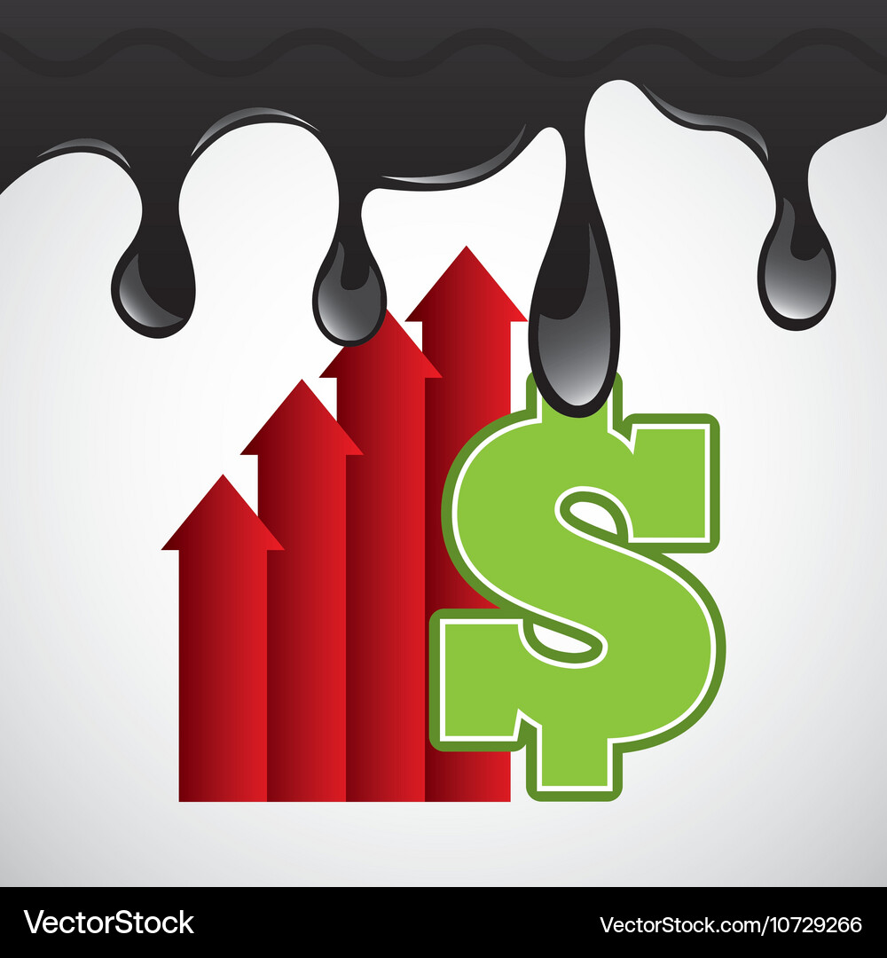Oil prices petroleum industry Royalty Free Vector Image