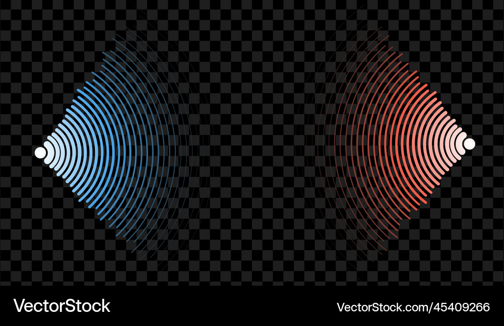 Red and blue wave in abstract style water ripple Vector Image