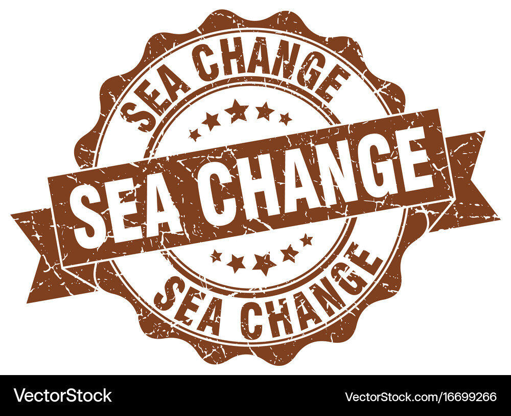 Sea change stamp sign seal Royalty Free Vector Image