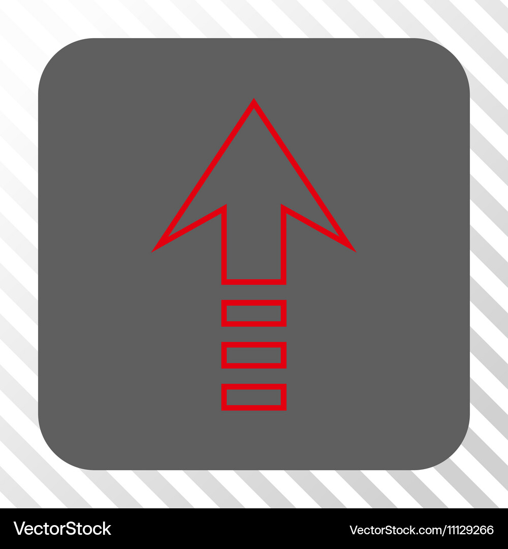 Send up rounded square button Royalty Free Vector Image