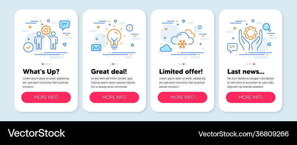 Set science icons such as employees teamwork Vector Image