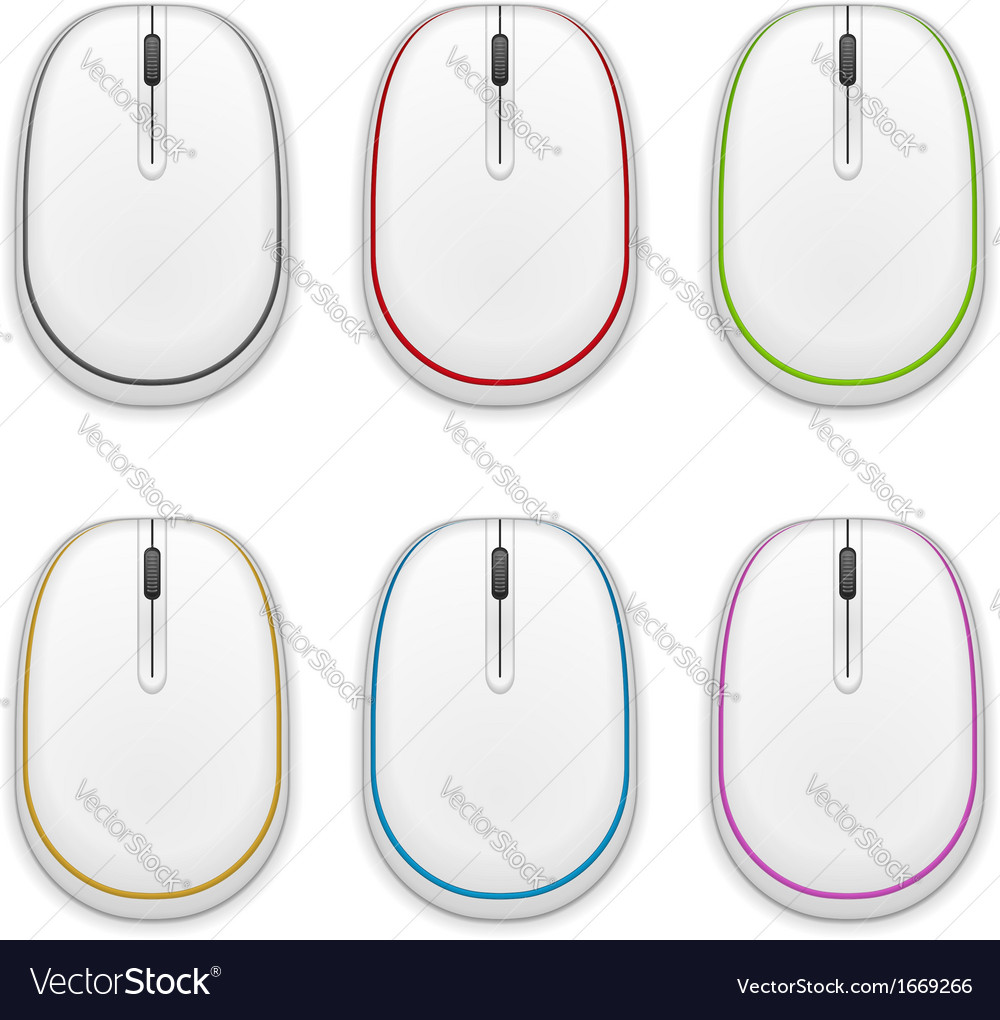 White computer mouse Royalty Free Vector Image