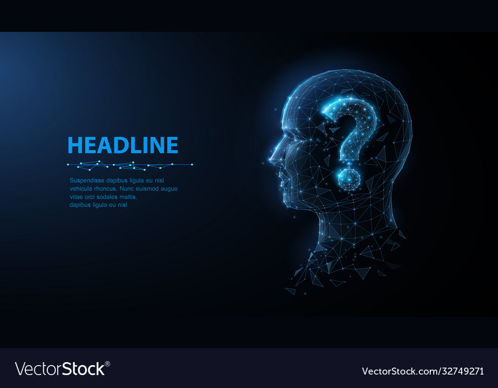 Abstract 3d question mark Royalty Free Vector Image