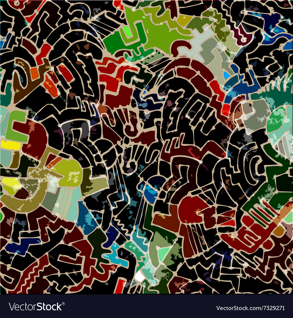 Abstract doodles pattern Royalty Free Vector Image