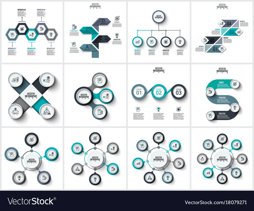 Business data visualization Royalty Free Vector Image
