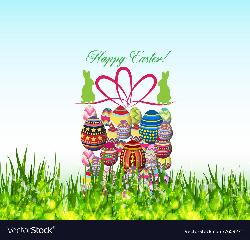Happy easter background Royalty Free Vector Image