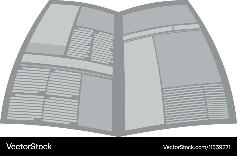 News paper information isolated icon Royalty Free Vector