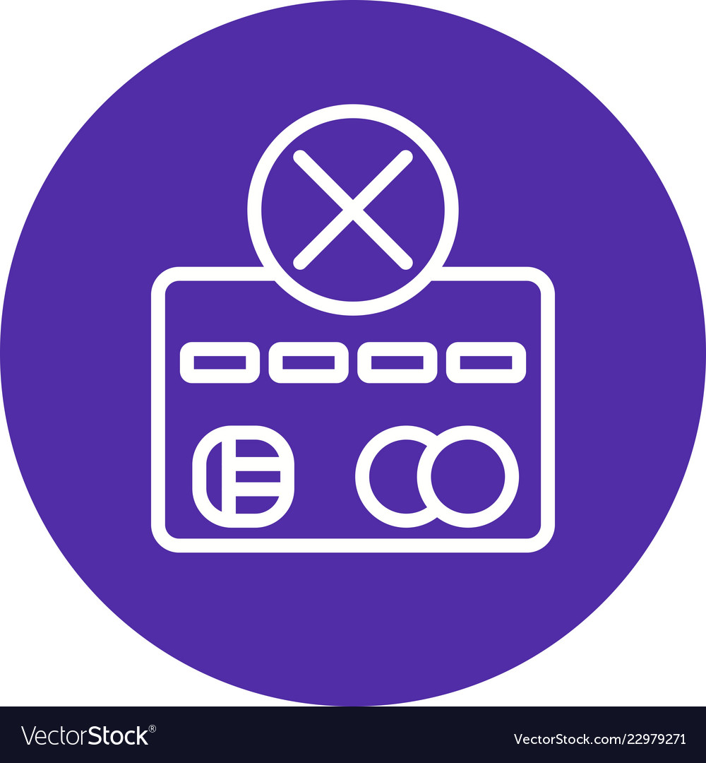 Payment failure icon Royalty Free Vector Image