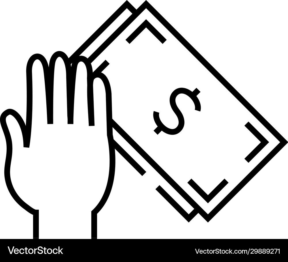 Payment line icon concept sign outline Royalty Free Vector