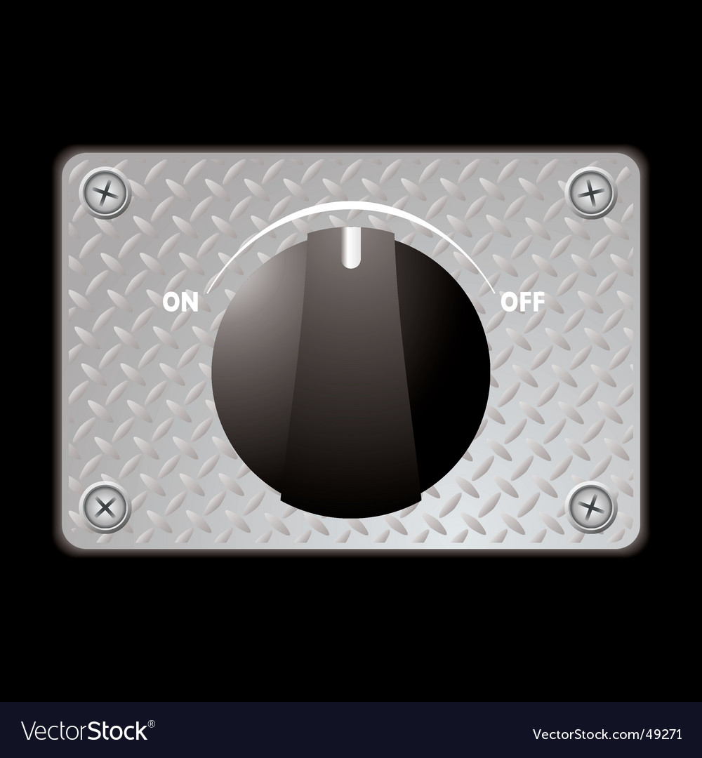 Switch metal panel Royalty Free Vector Image - VectorStock