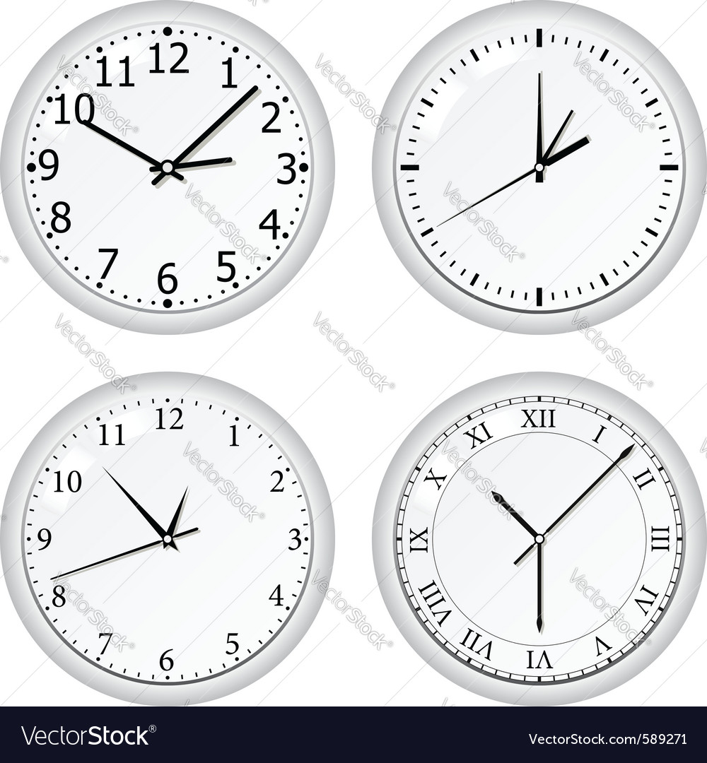 Wall clock Royalty Free Vector Image - VectorStock