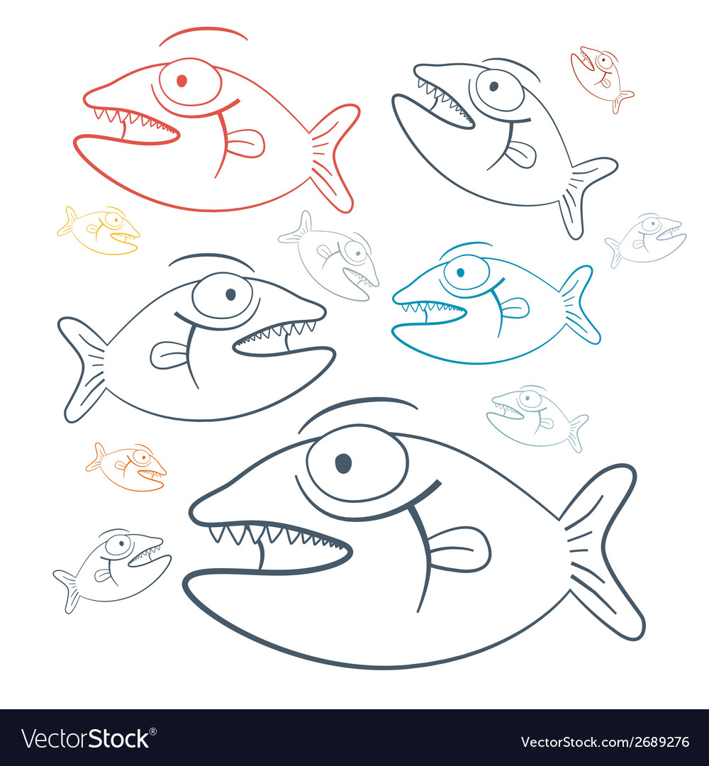 Abstract fish Royalty Free Vector Image - VectorStock