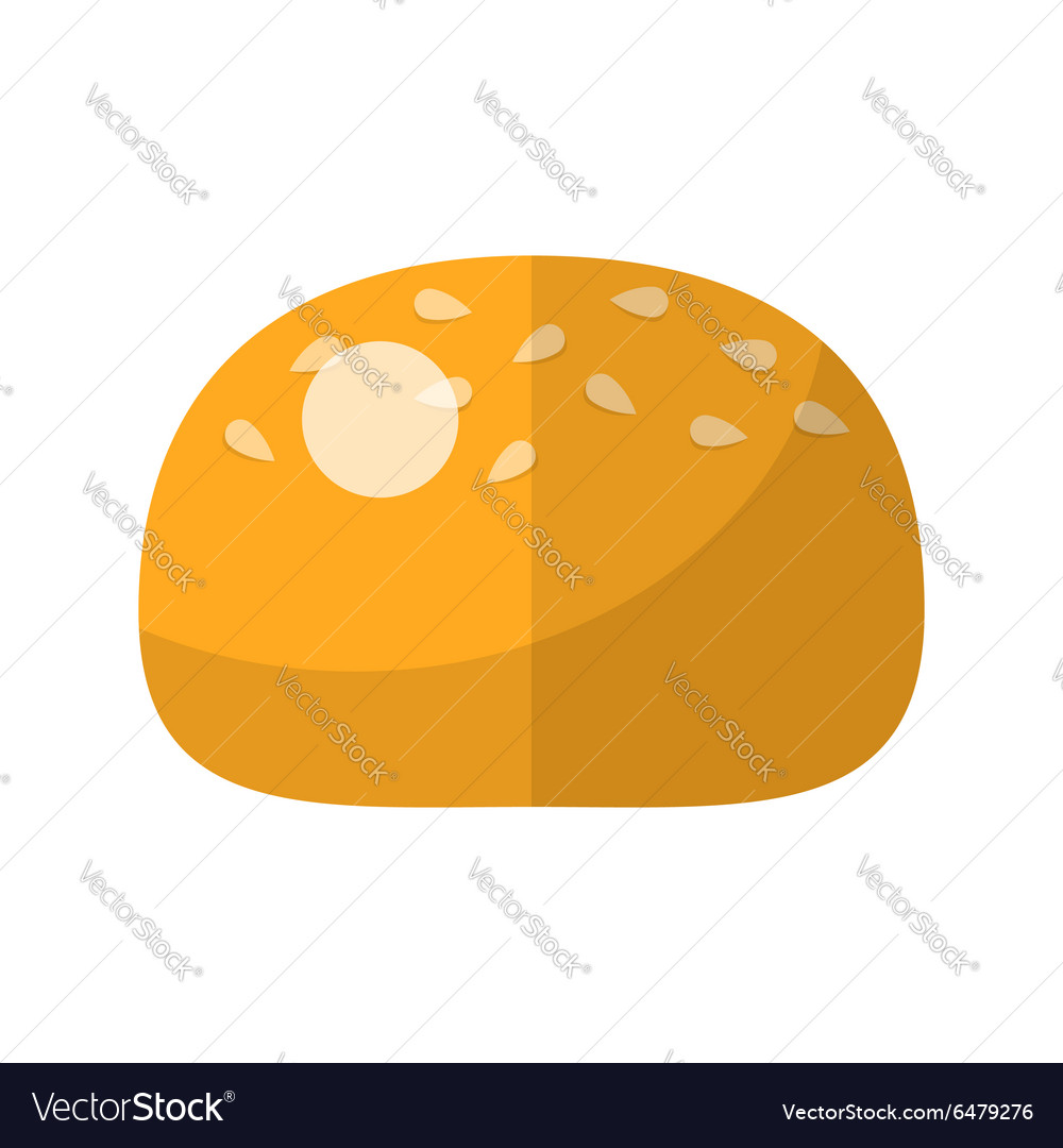 Bun flat icon Royalty Free Vector Image - VectorStock