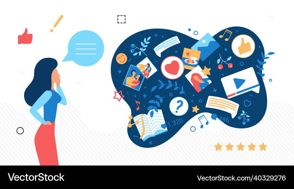 Digital social media marketing promoting Vector Image