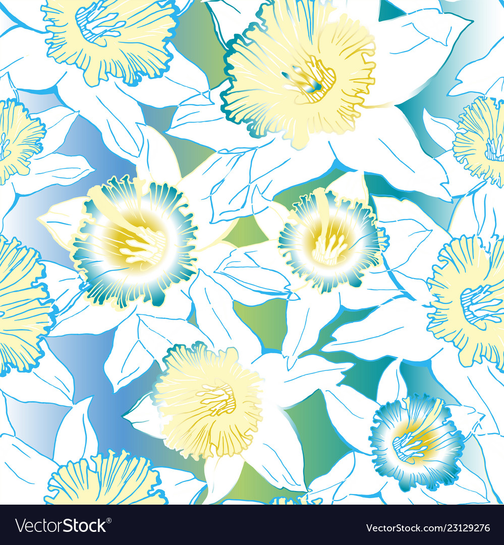 Floral seamless pattern with hand drawn spring Vector Image