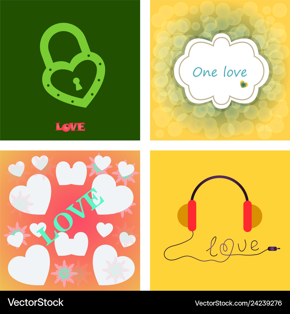 Greeting card of hearts Royalty Free Vector Image