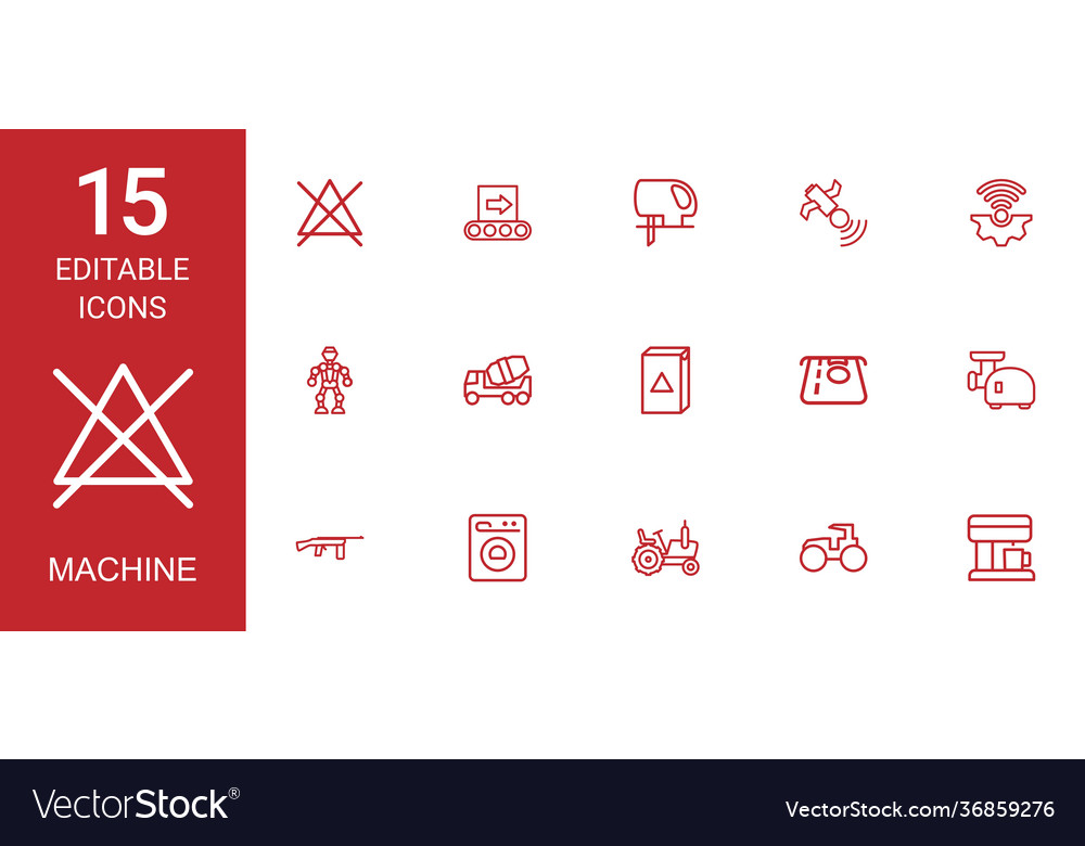Machine icons Royalty Free Vector Image - VectorStock