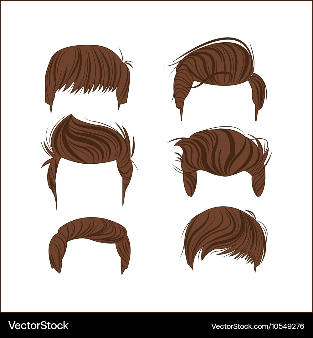 Male hair styles design Royalty Free Vector Image