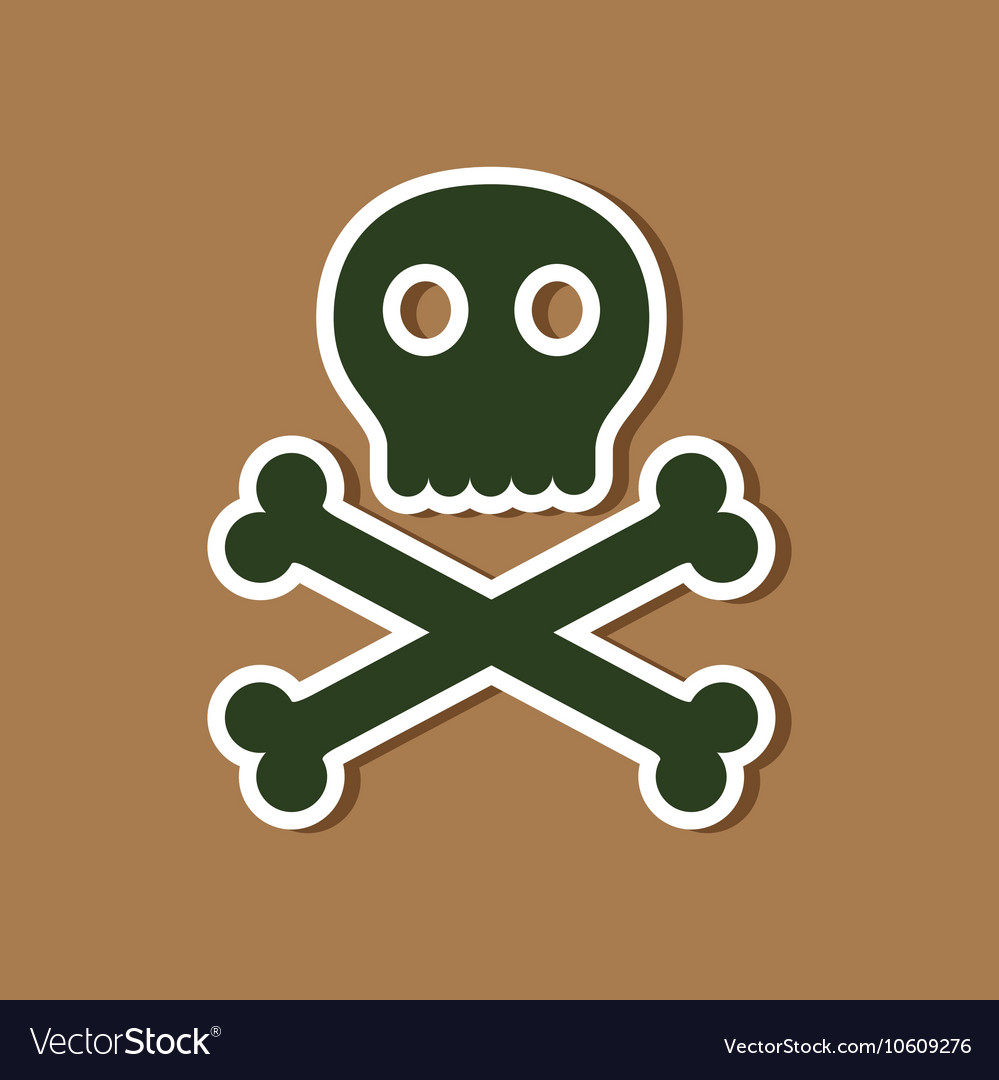 Paper Sticker On Stylish Background Halloween Vector Image