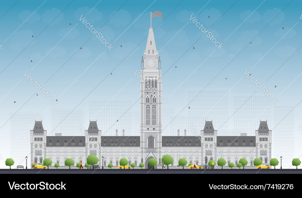 Parliament building in ottawa canada Royalty Free Vector