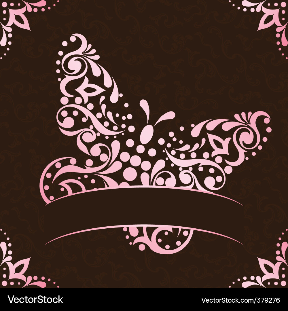 Spring frame with butterfly Royalty Free Vector Image