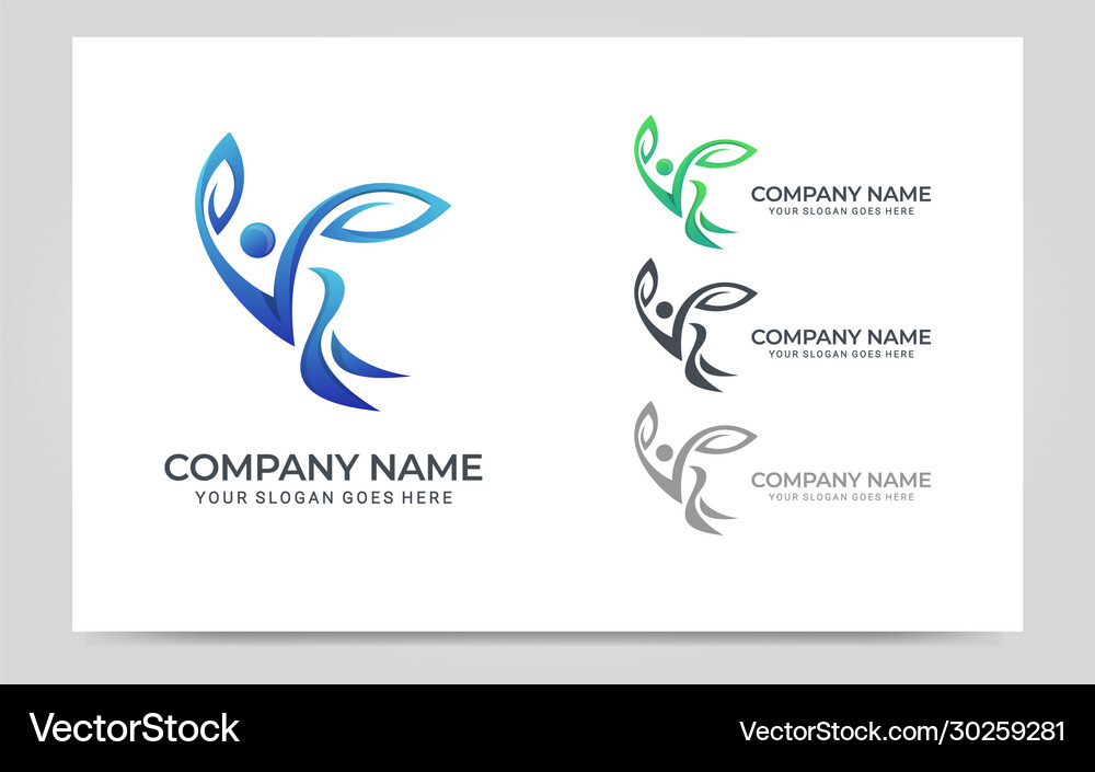 Abstract logo people business foundation Vector Image