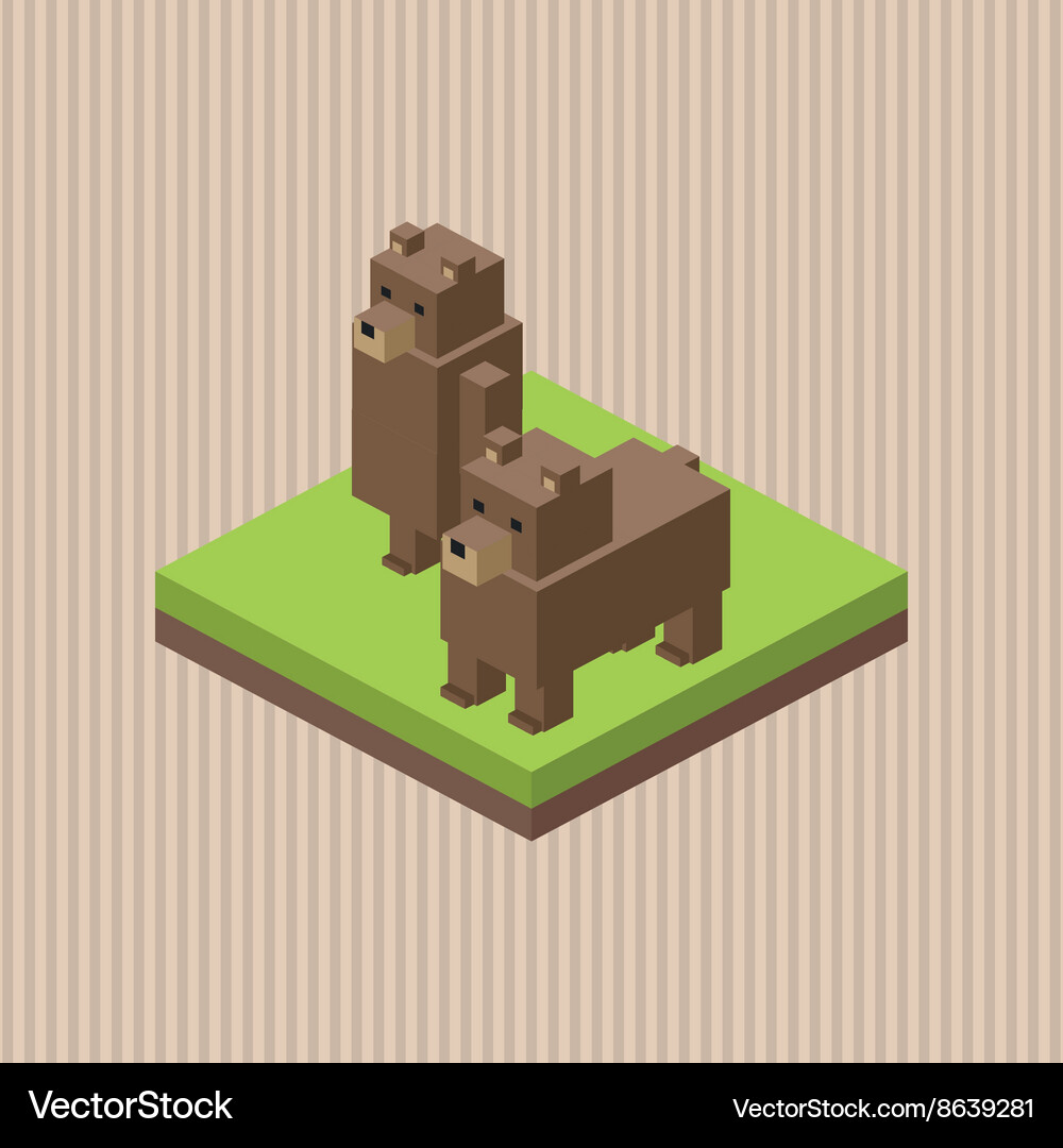 Animal design isometric icon nature concept Vector Image