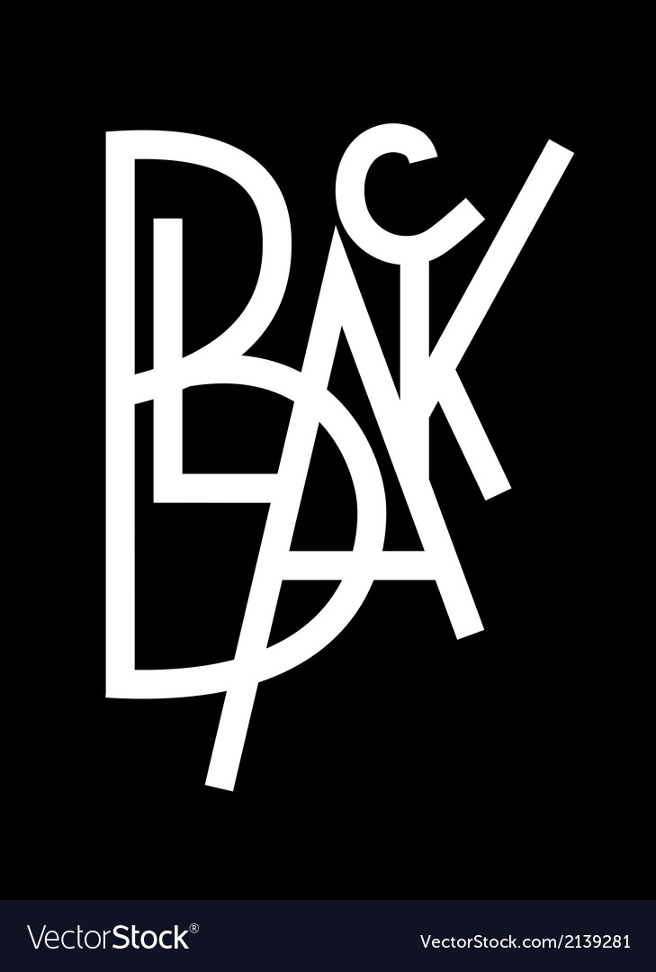 Hand lettering composition black Royalty Free Vector Image