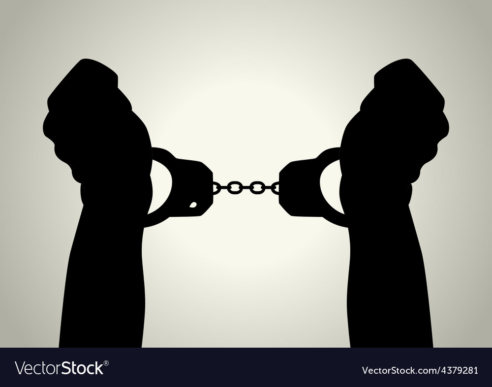Handcuffed Royalty Free Vector Image - VectorStock