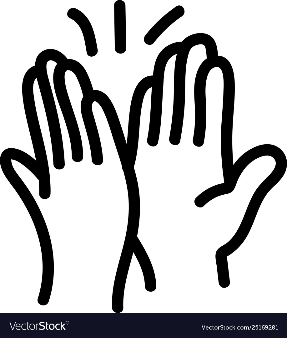 High five Royalty Free Vector Image - VectorStock