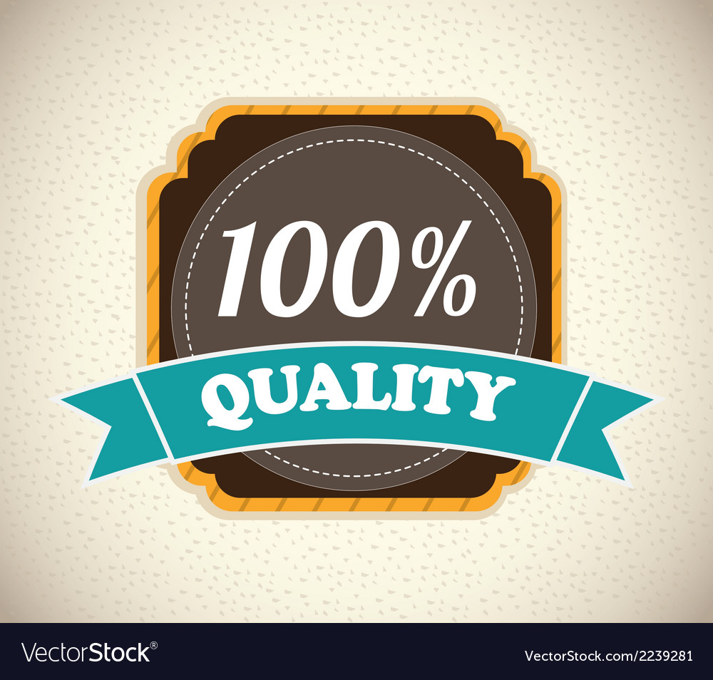 High quality label over pattern background Vector Image