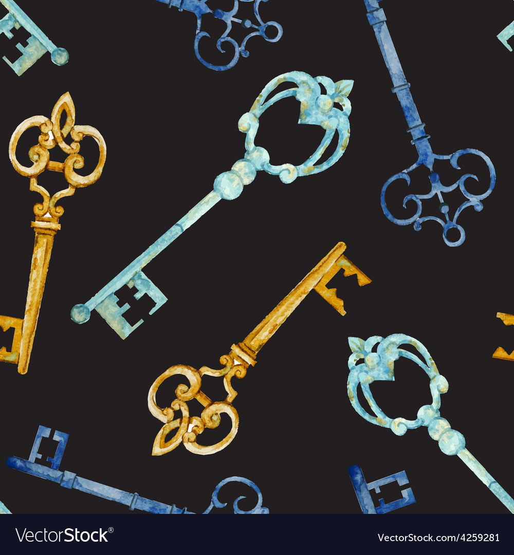 Keys pattern Royalty Free Vector Image - VectorStock