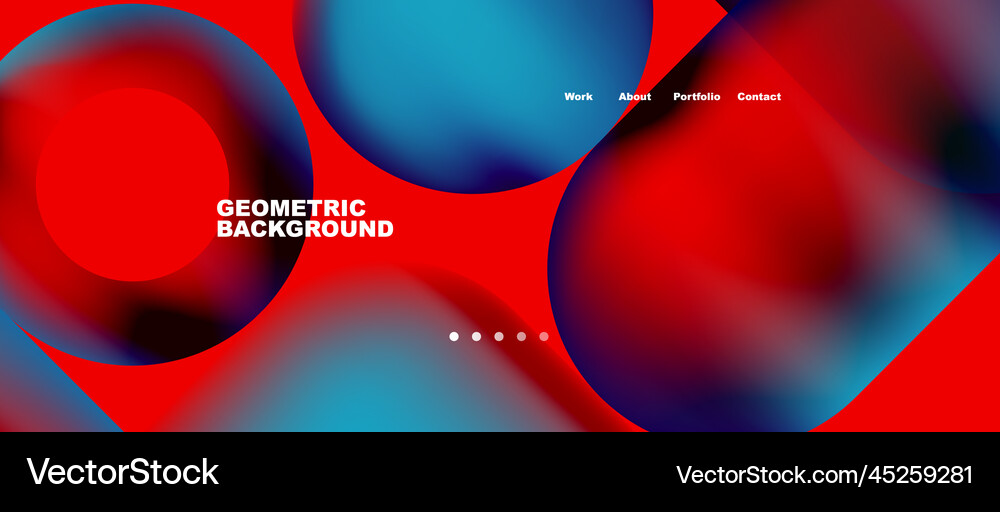 Round shapes and circles with liquid gradients Vector Image