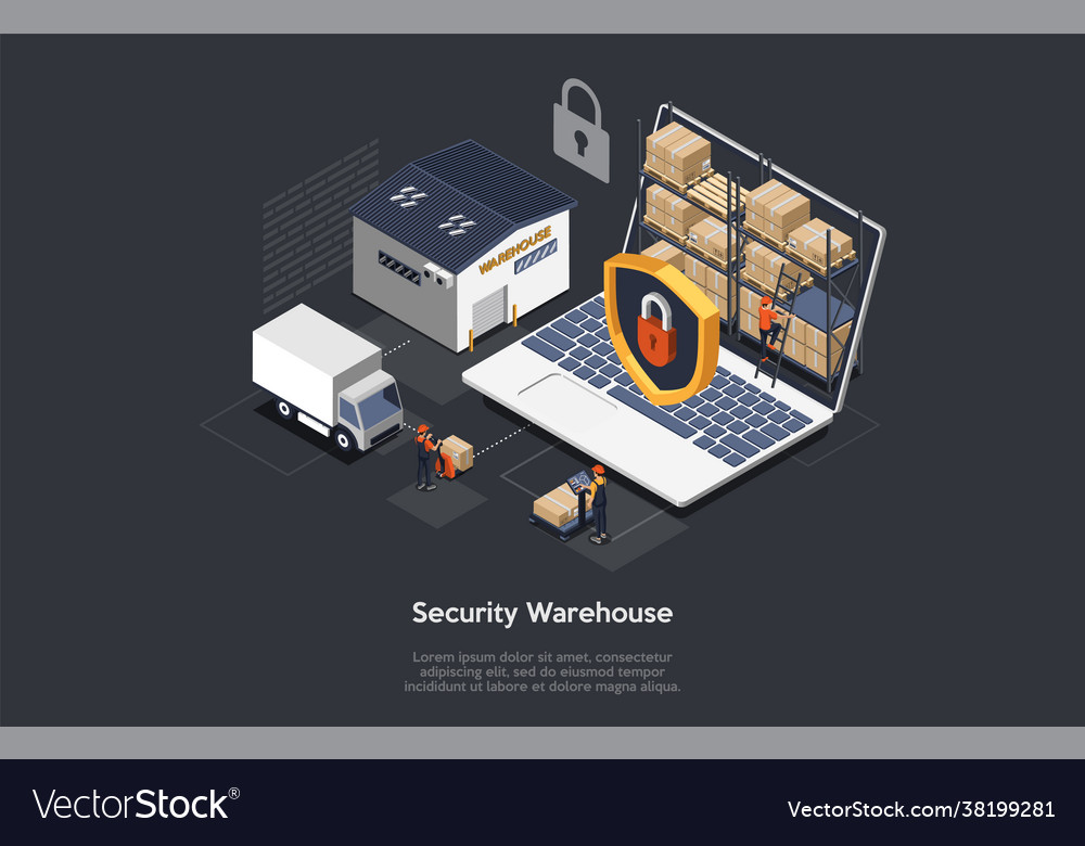 Security warehouse safe Royalty Free Vector Image