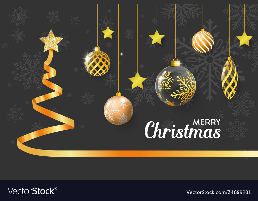Set christmas elements merry Royalty Free Vector Image