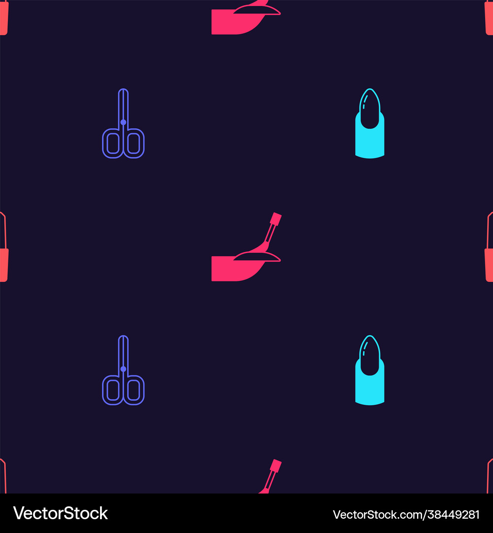 Set nail manicure scissors manicure and file Vector Image