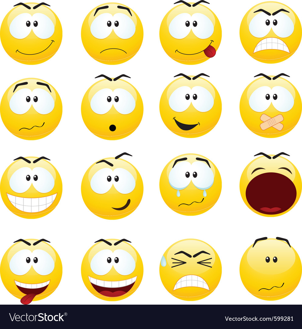 Smiley faces Royalty Free Vector Image - VectorStock
